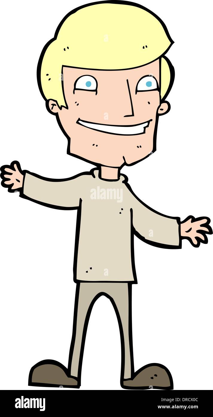 cartoon grinning man Stock Vector Image & Art - Alamy
