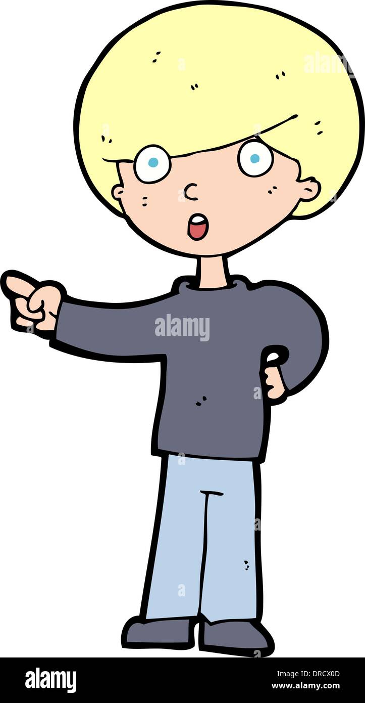 cartoon pointing boy Stock Vector Image & Art - Alamy