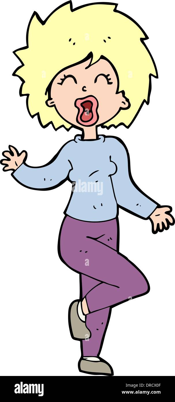 cartoon woman dancing Stock Vector Image & Art - Alamy