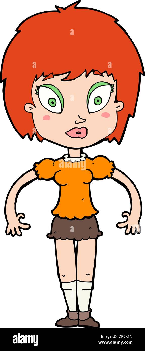 cartoon pretty girl Stock Vector Image & Art - Alamy
