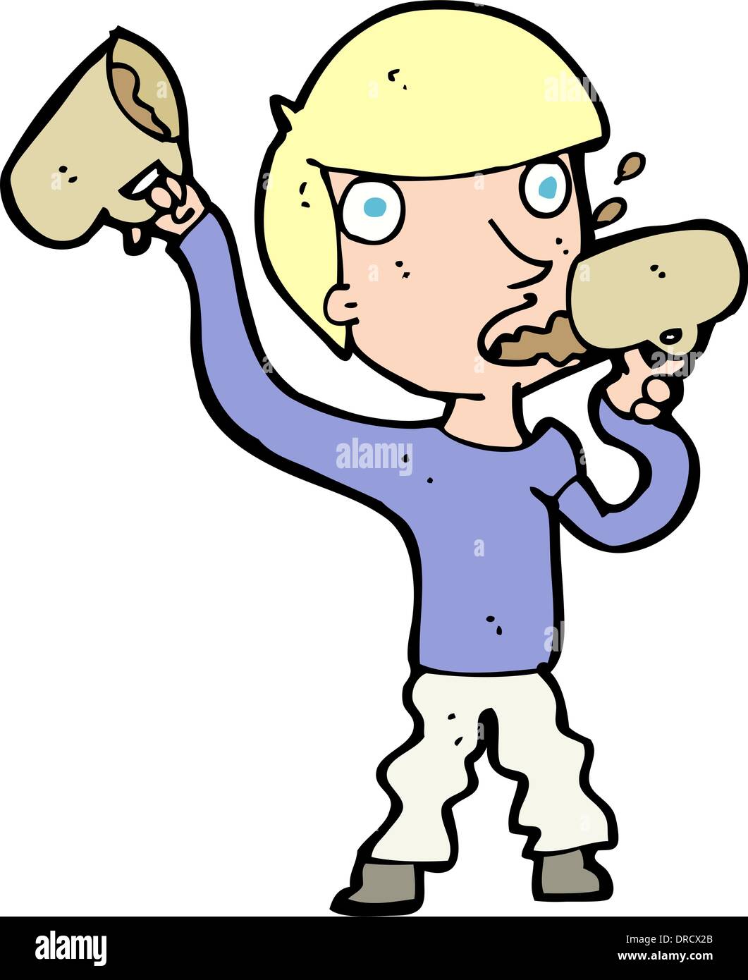 cartoon man drinking beer Stock Vector Image & Art - Alamy