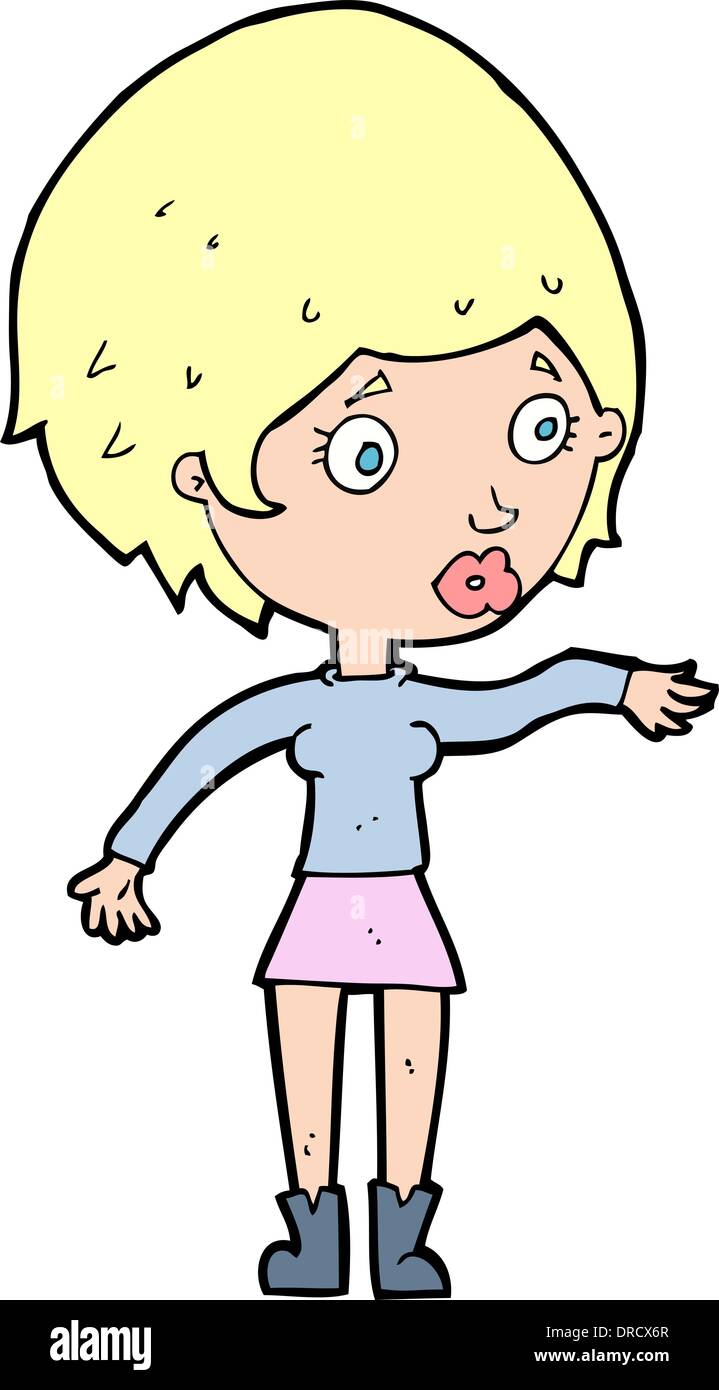 cartoon concerned woman reaching out Stock Vector Image & Art - Alamy