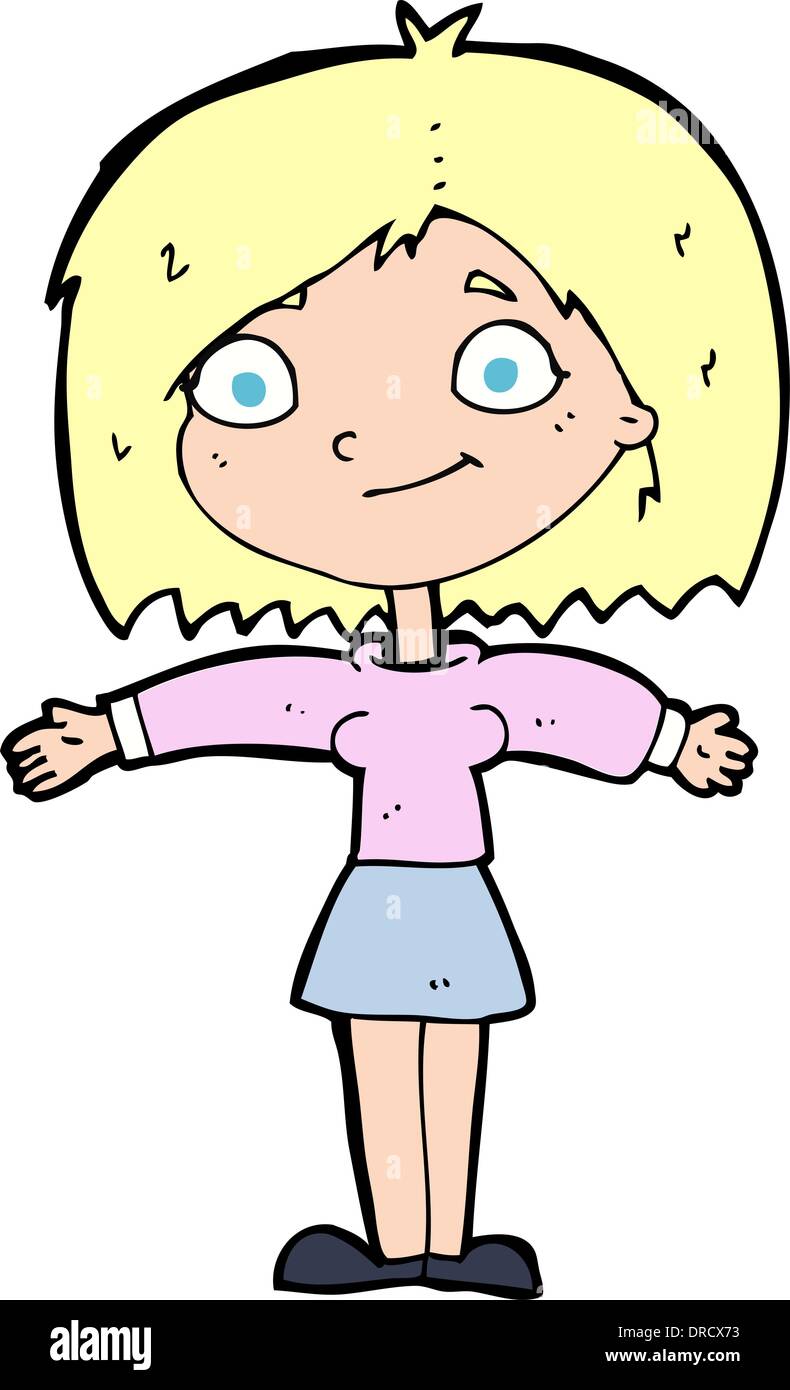 Silly girl smiling Stock Vector Images - Alamy