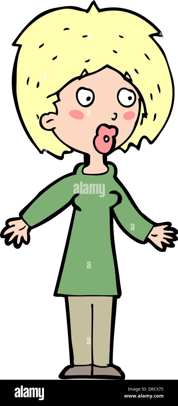 cartoon surprised woman Stock Vector Image & Art - Alamy