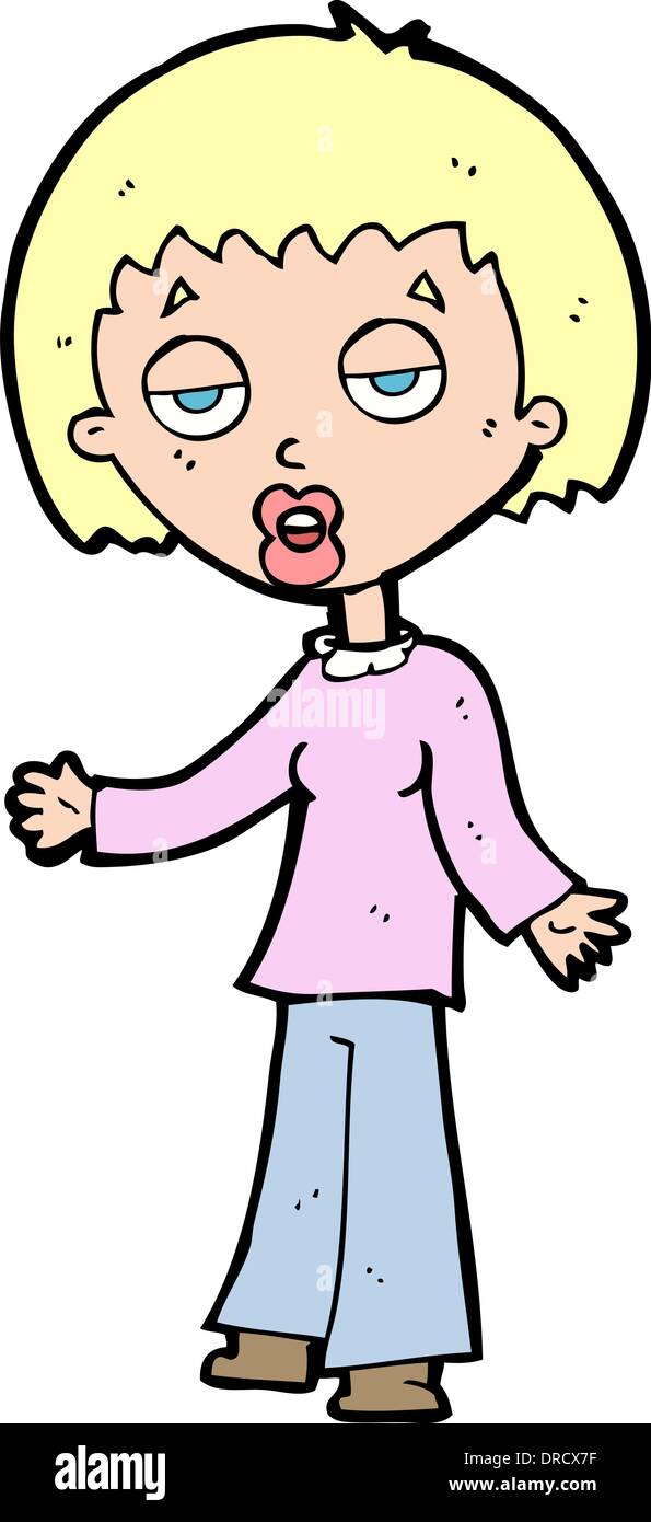 cartoon tired woman Stock Vector Image & Art - Alamy