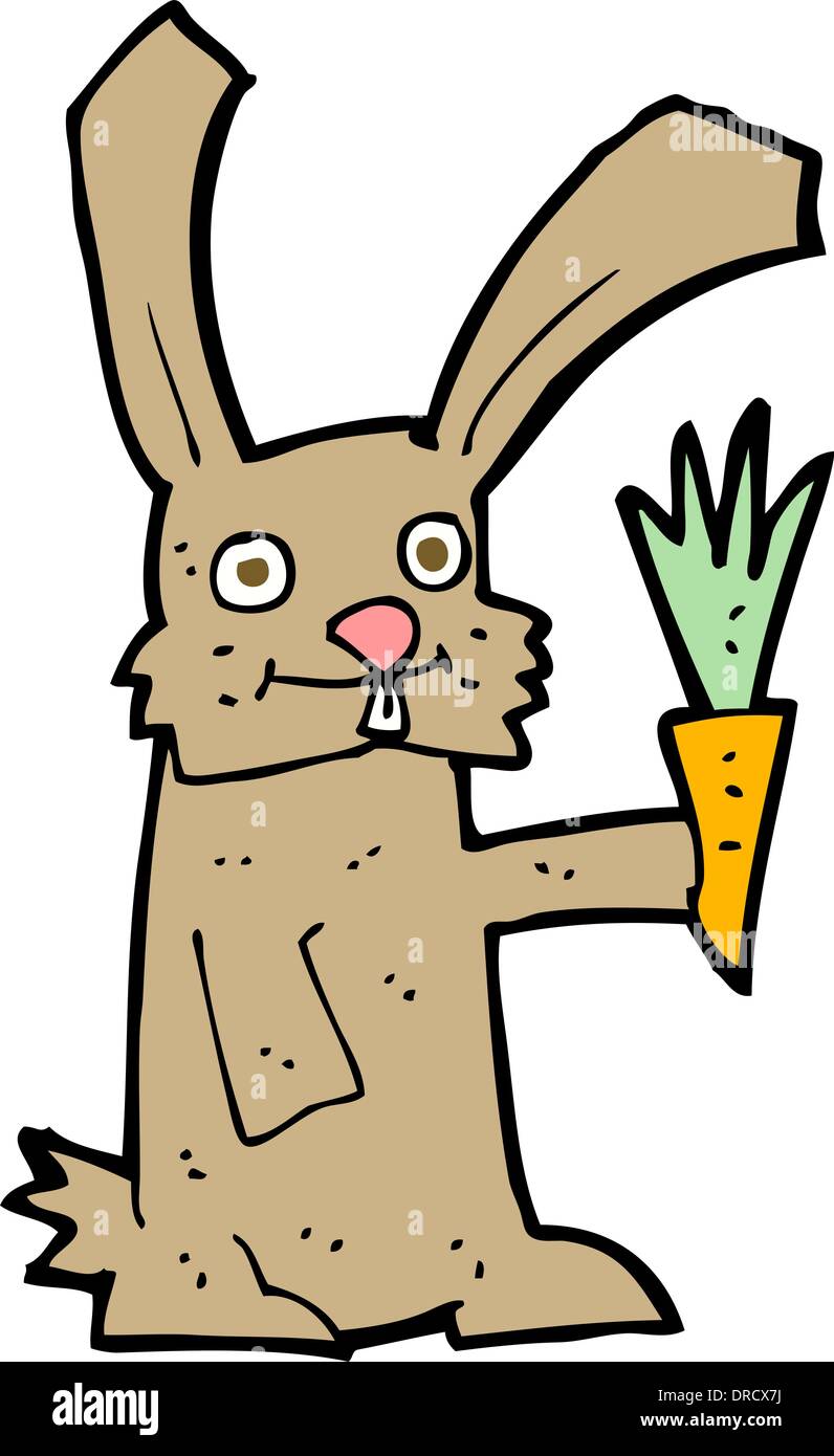 cartoon rabbit with carrot Stock Vector Image & Art - Alamy