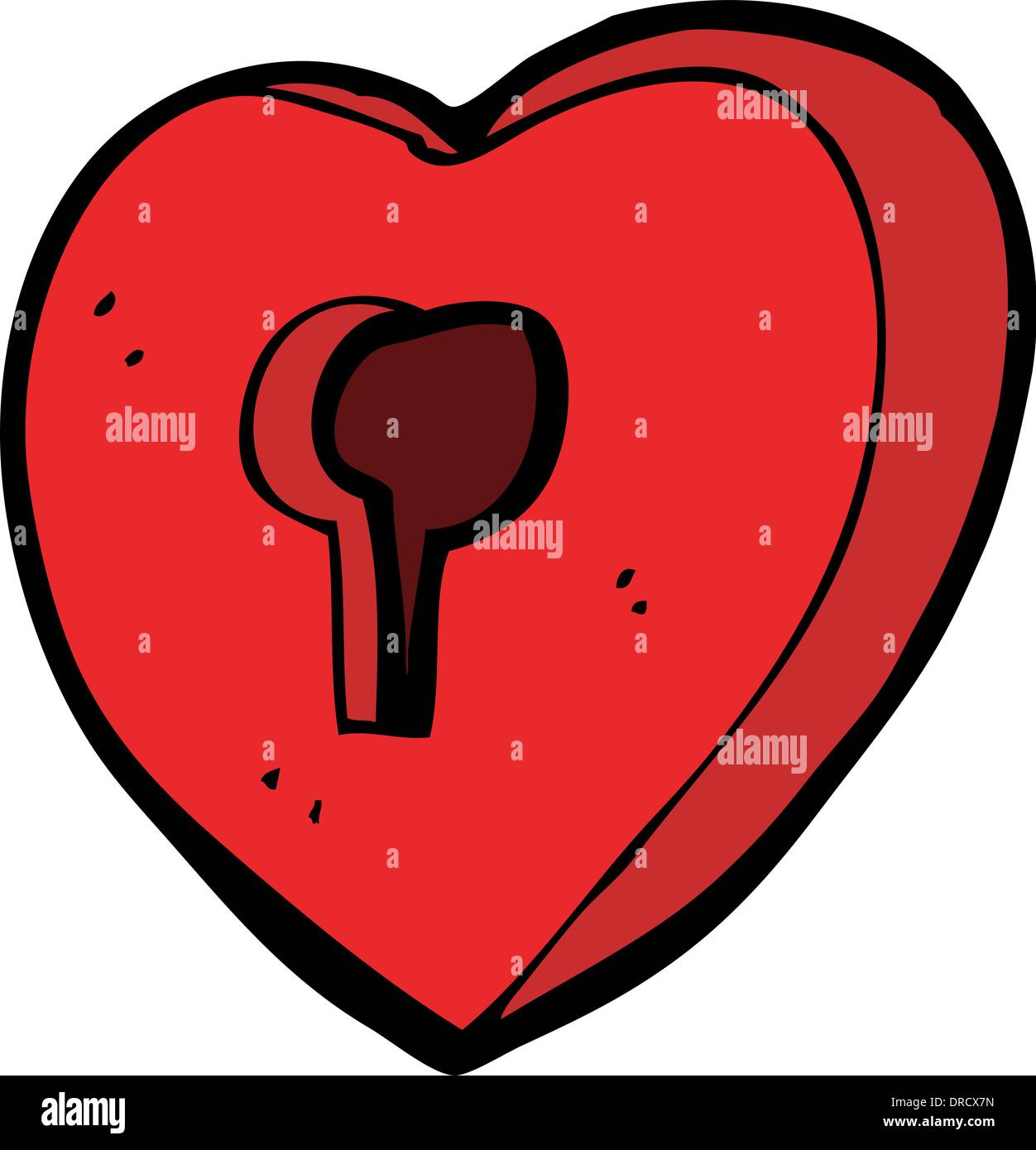 cartoon heart with keyhole Stock Vector Image & Art - Alamy