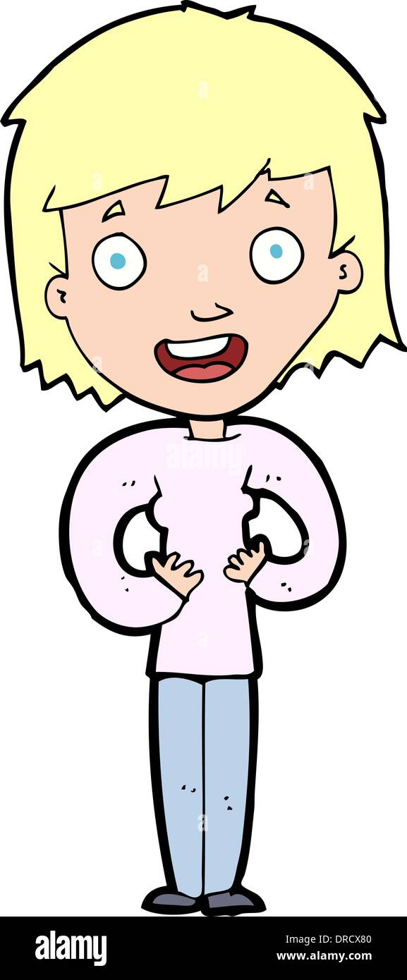cartoon happy woman Stock Vector Image & Art - Alamy