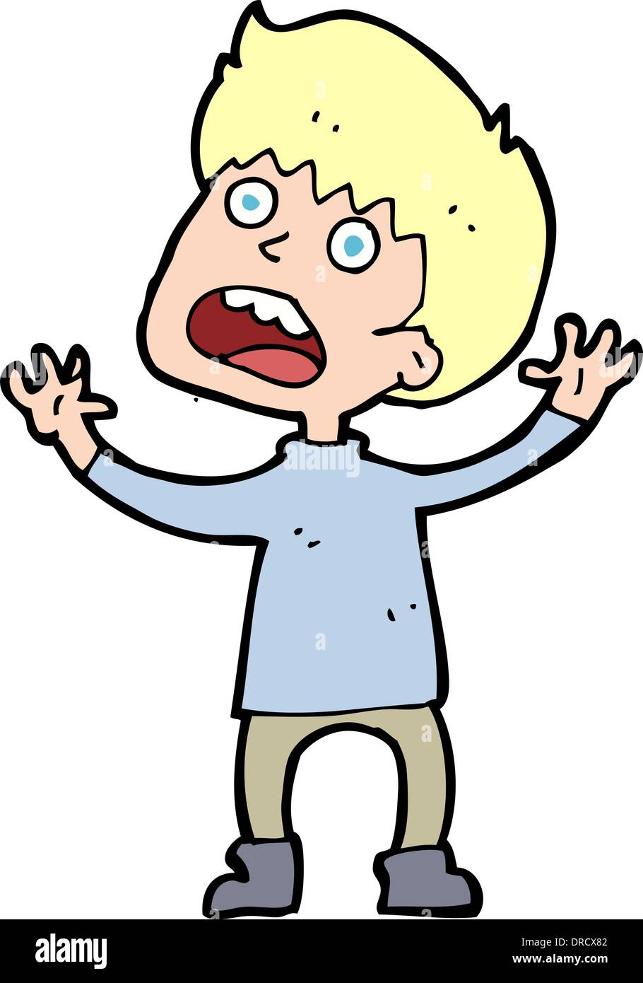 cartoon stressed boy Stock Vector Image & Art - Alamy