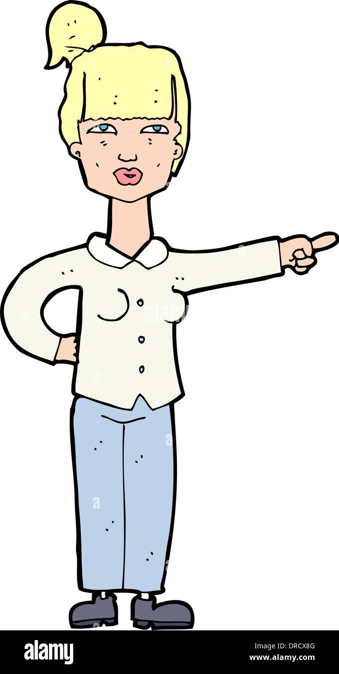 cartoon woman pointing Stock Vector Image & Art - Alamy