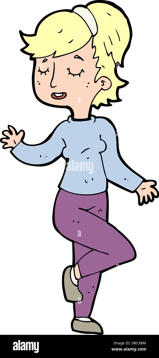 cartoon dancing woman Stock Vector Image & Art - Alamy