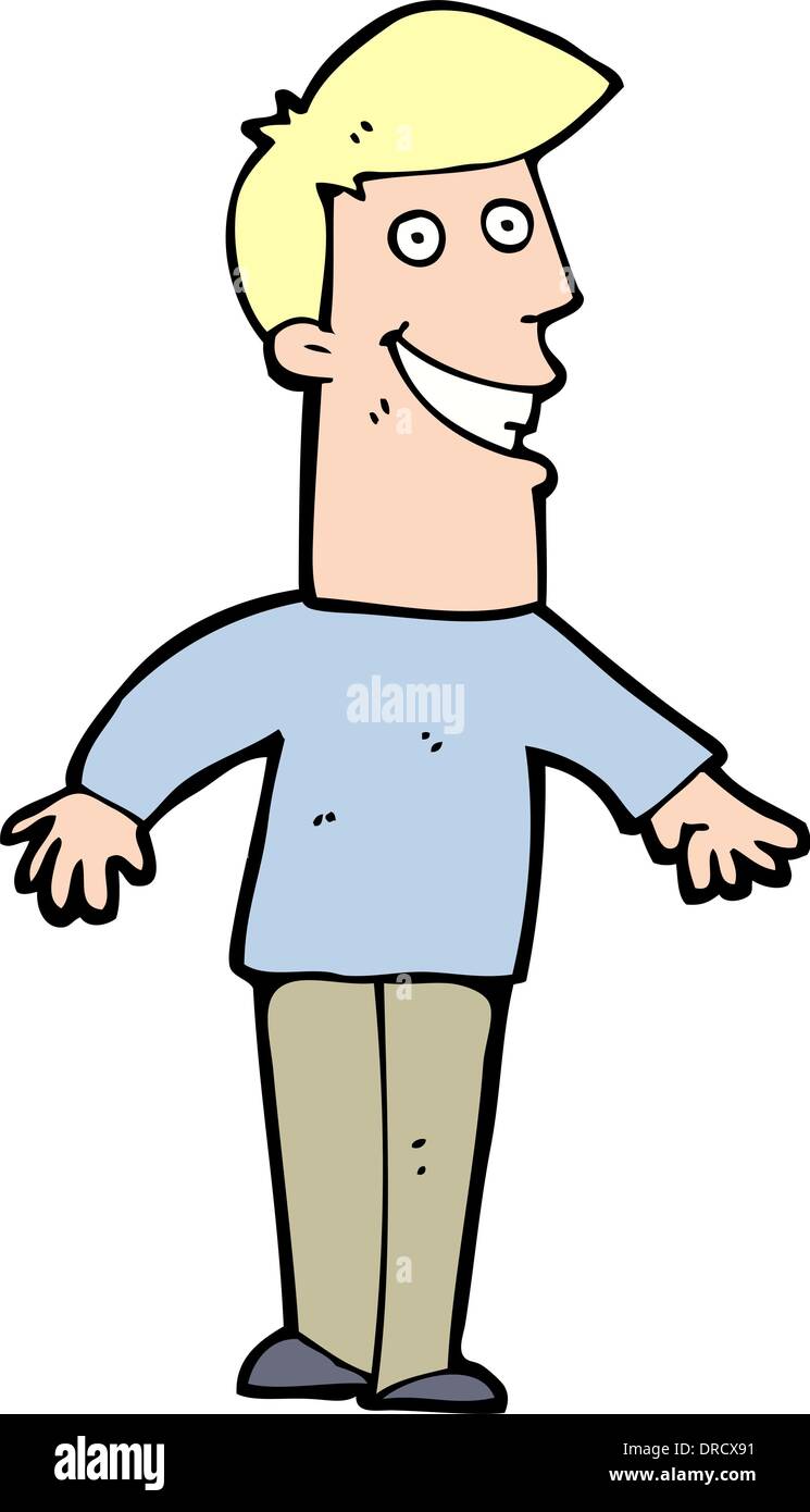 cartoon grinning man Stock Vector Image & Art - Alamy