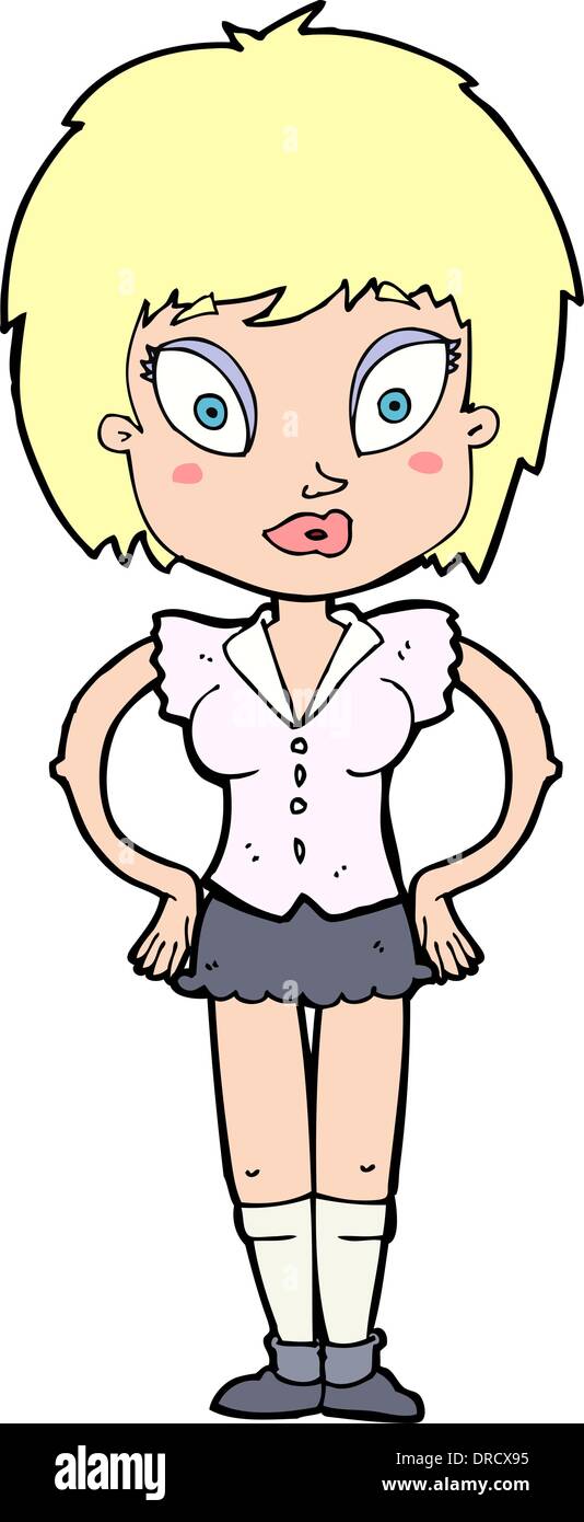 cartoon pretty girl Stock Vector Image & Art - Alamy