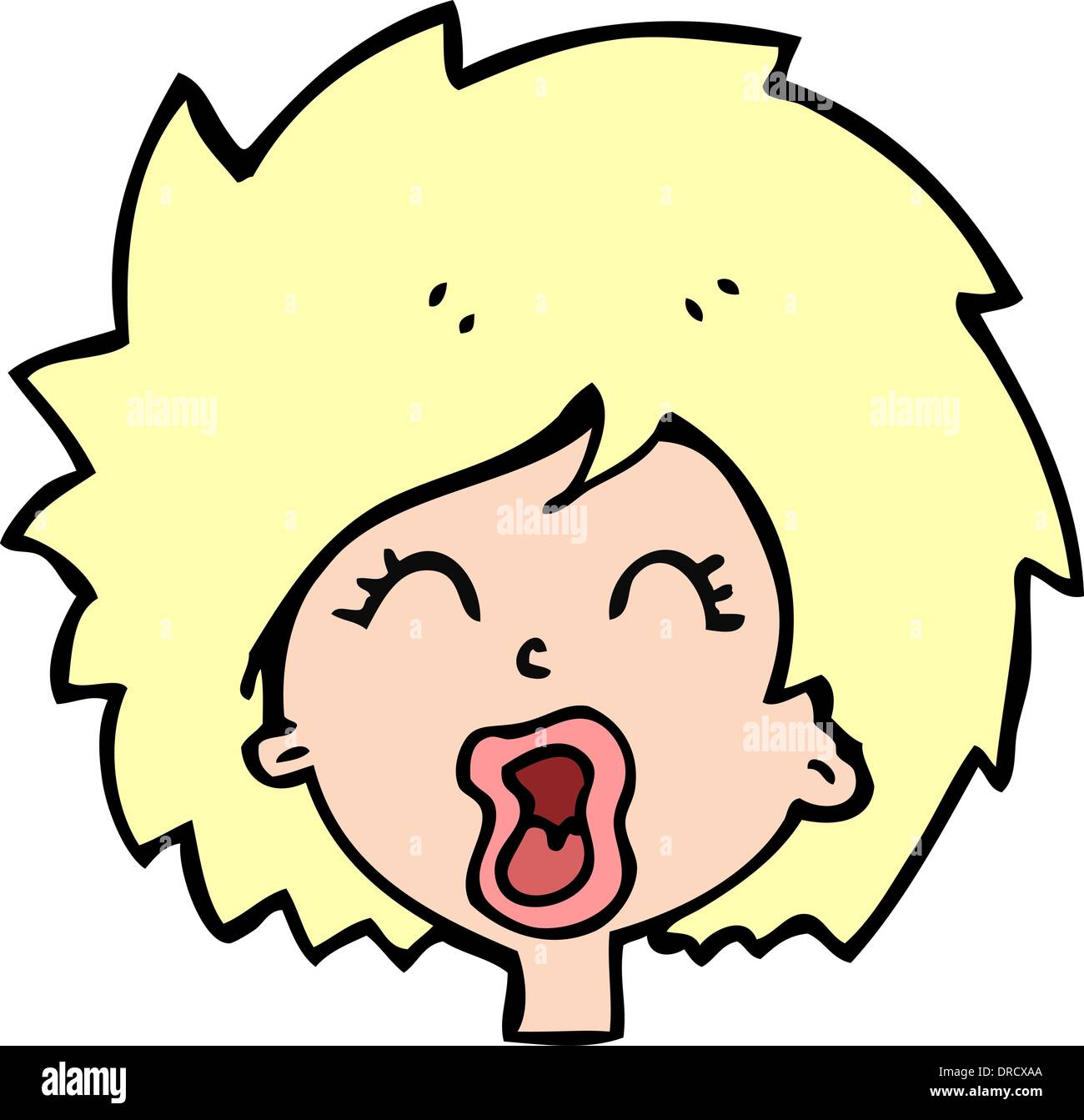 cartoon woman screaming Stock Vector Image & Art - Alamy