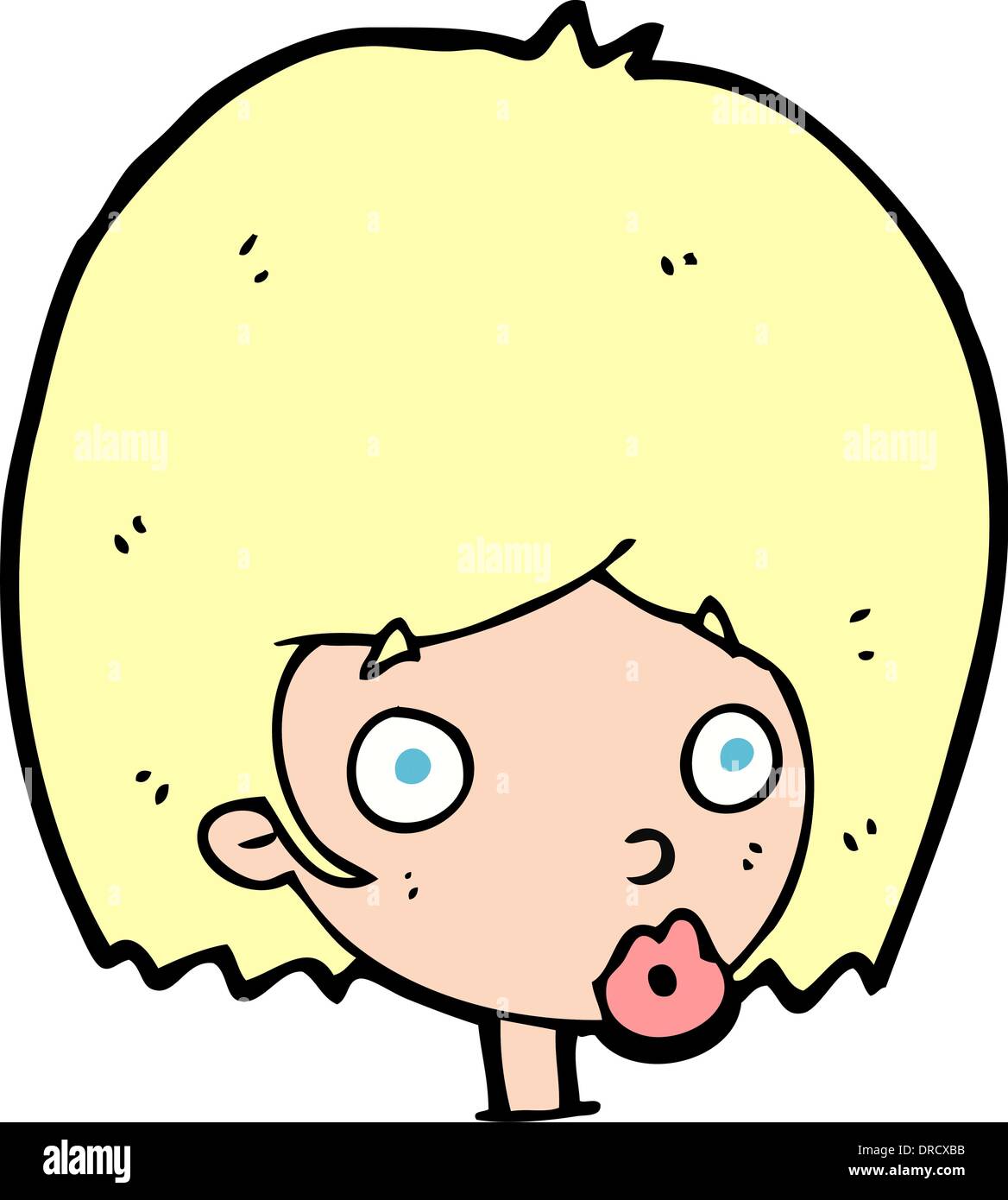 cartoon surprised female face Stock Vector Image & Art - Alamy