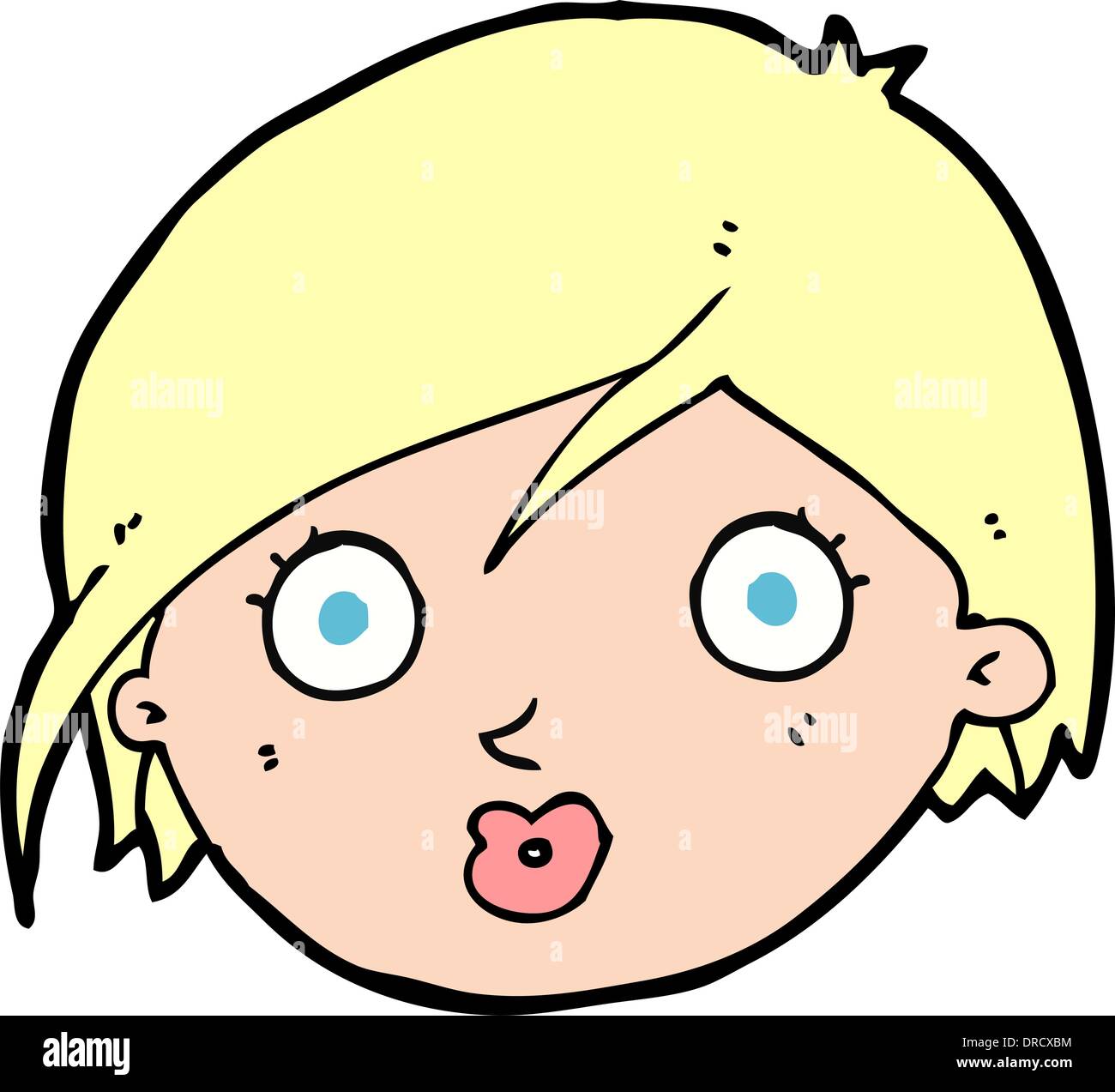 cartoon surprised female face Stock Vector Image & Art - Alamy