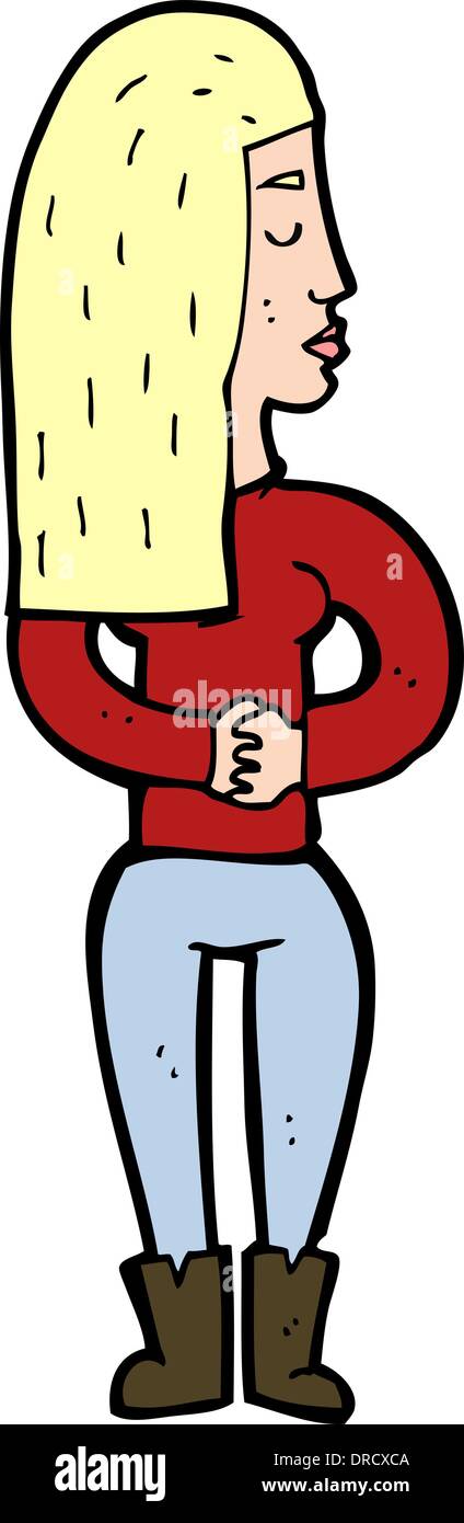 cartoon woman ignoring Stock Vector Image & Art - Alamy