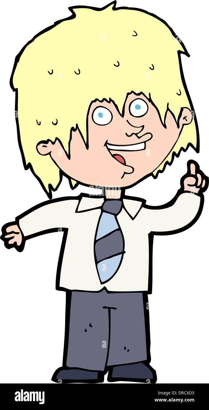 cartoon school boy with idea Stock Vector Image & Art - Alamy