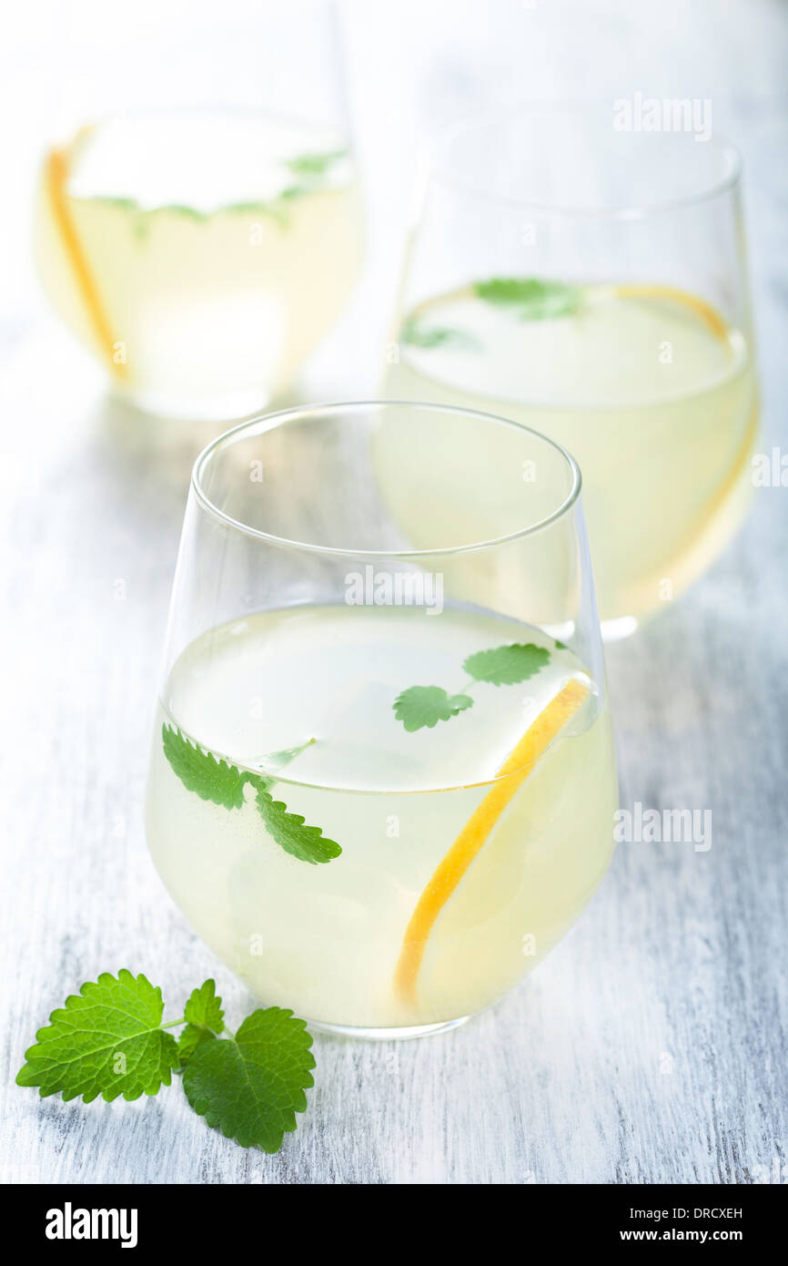 fresh lemonade in glass Stock Photo - Alamy