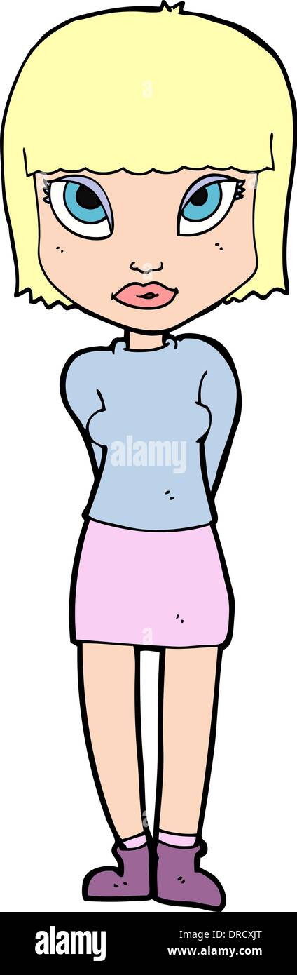 cartoon woman standing Stock Vector Image & Art - Alamy