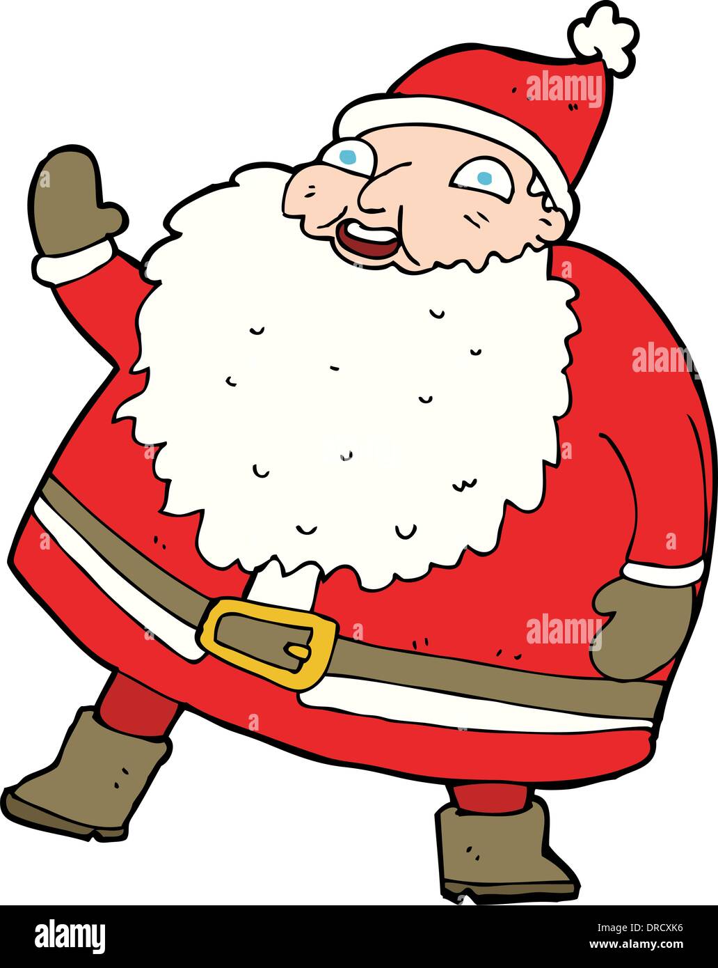 funny waving santa claus cartoon Stock Vector Image & Art - Alamy