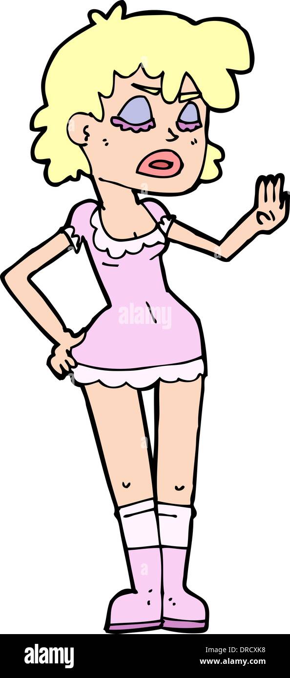 cartoon woman making dismissive gesture Stock Vector Image & Art - Alamy