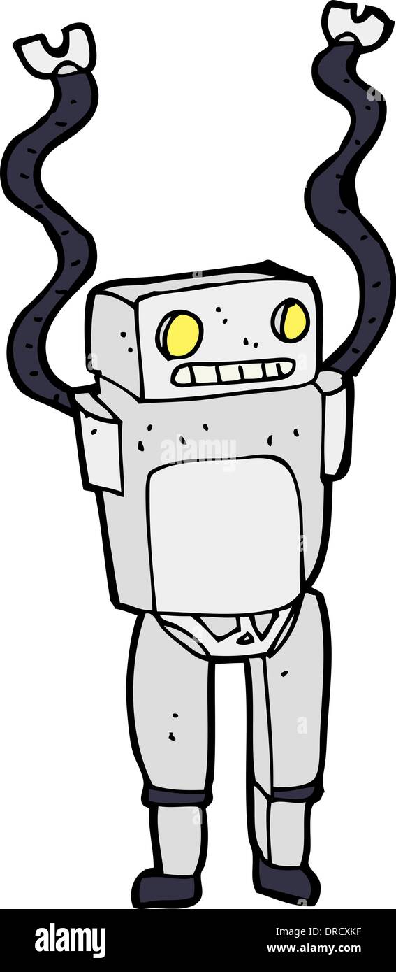 cartoon funny robot Stock Vector Image & Art - Alamy
