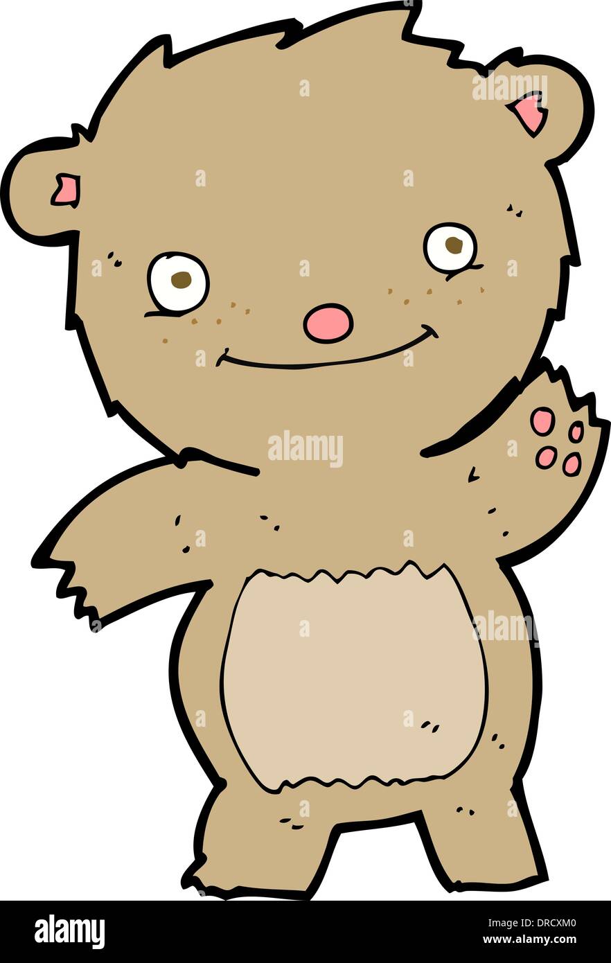cartoon waving teddy bear Stock Vector Image & Art - Alamy