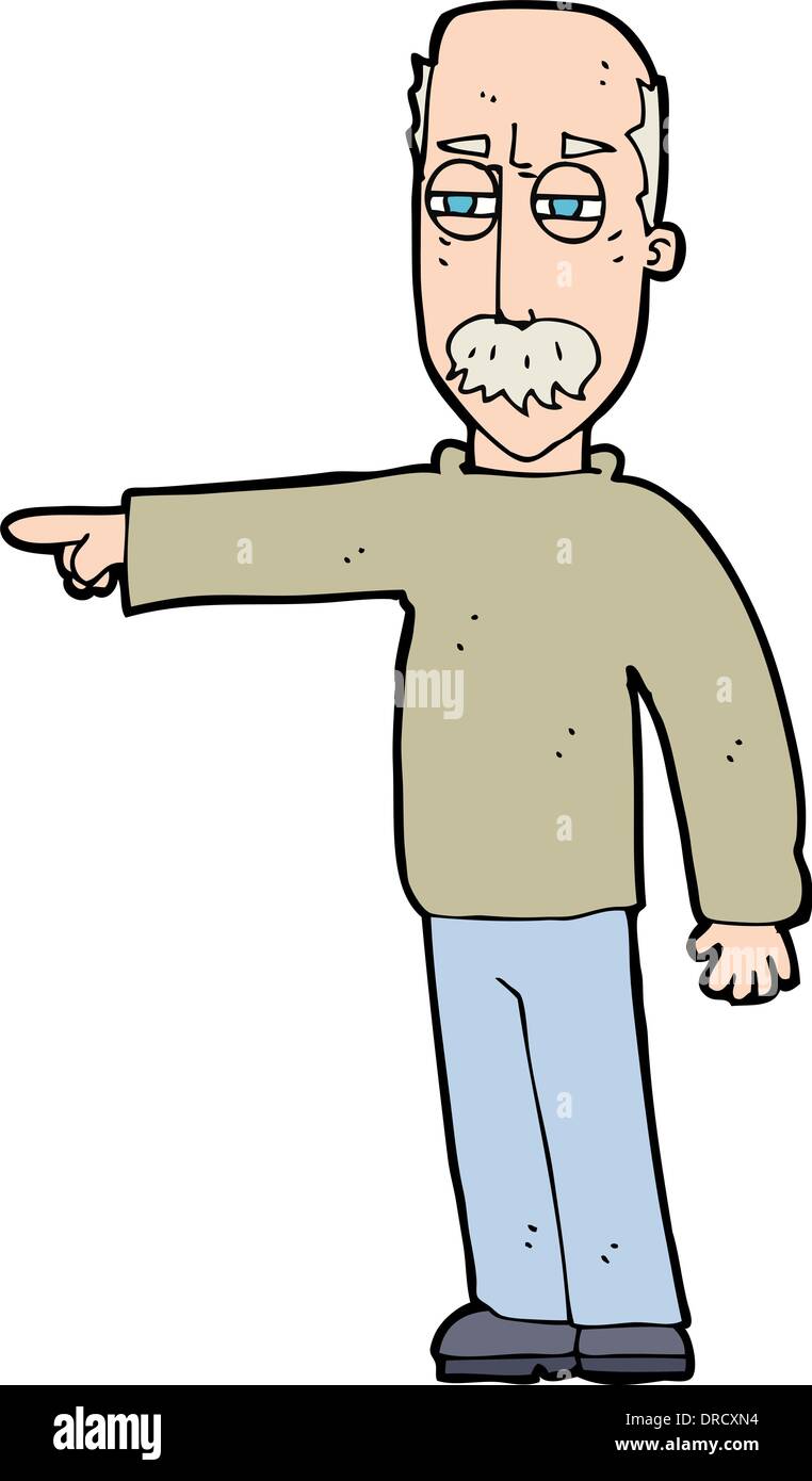 cartoon old man gesturing Get Out! Stock Vector Image & Art - Alamy