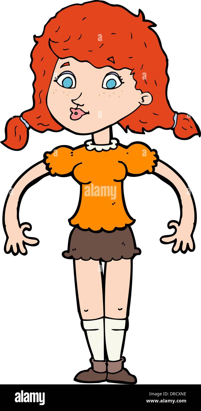 cartoon pretty girl Stock Vector Image & Art - Alamy