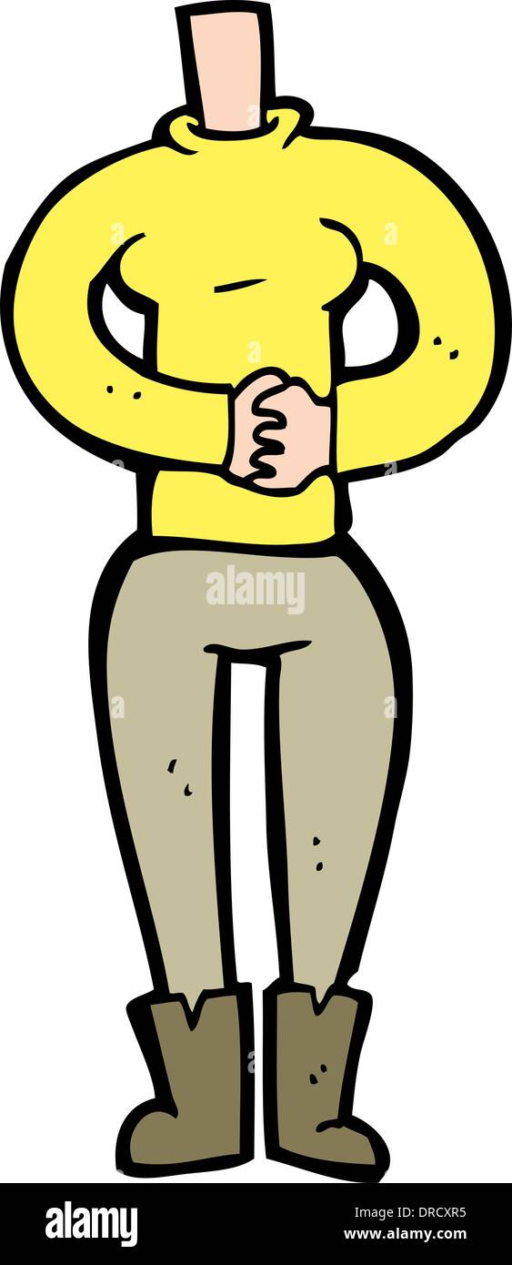 cartoon female body (add photos or mix and match cartoons Stock Vector ...