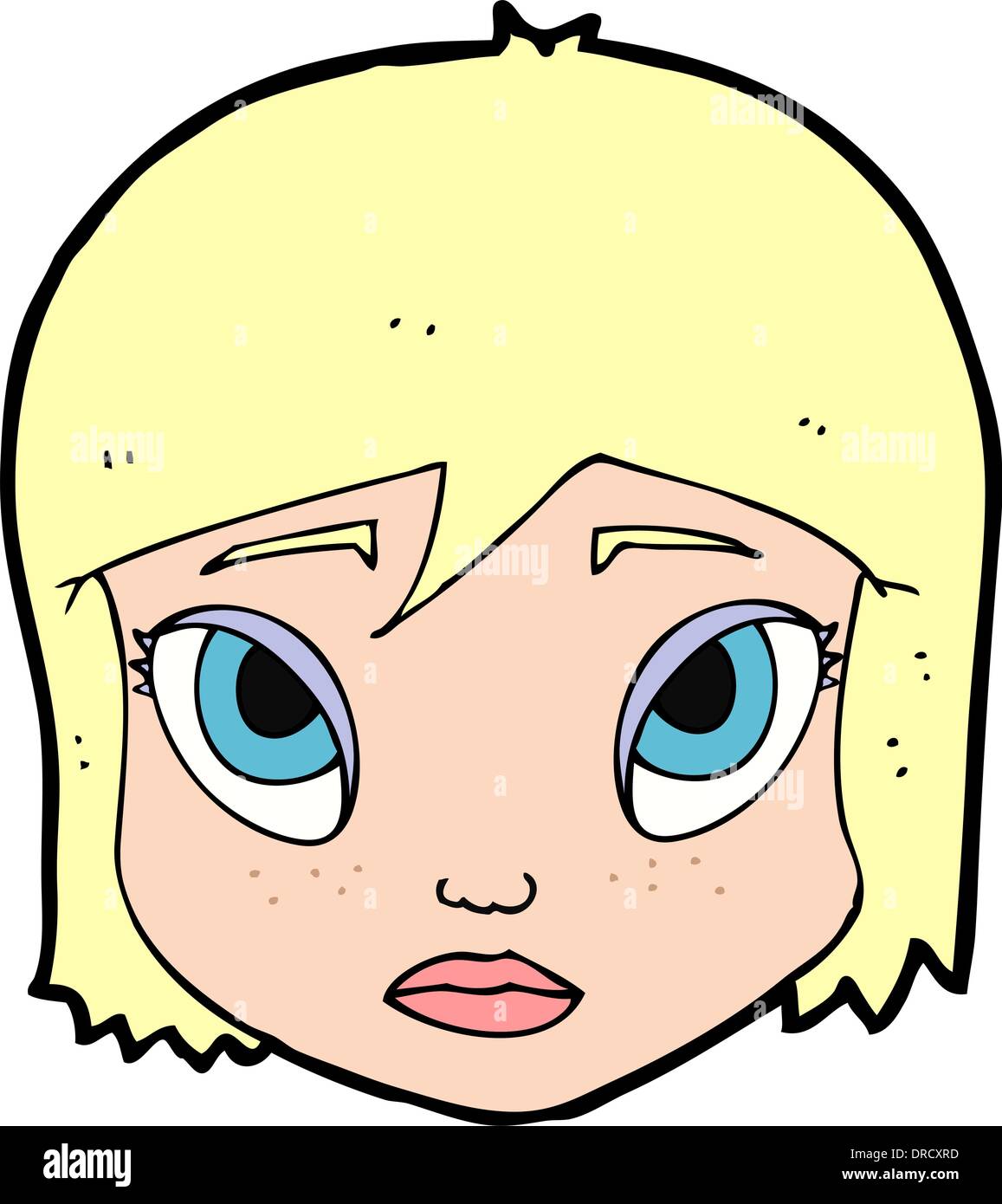 cartoon female face Stock Vector Image & Art - Alamy