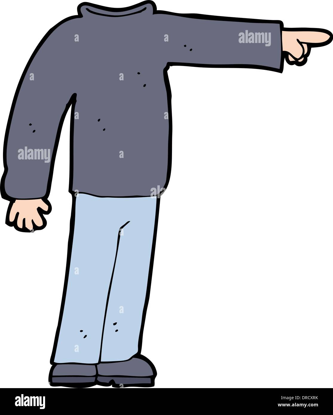 cartoon headless man pointing Stock Vector Image & Art - Alamy
