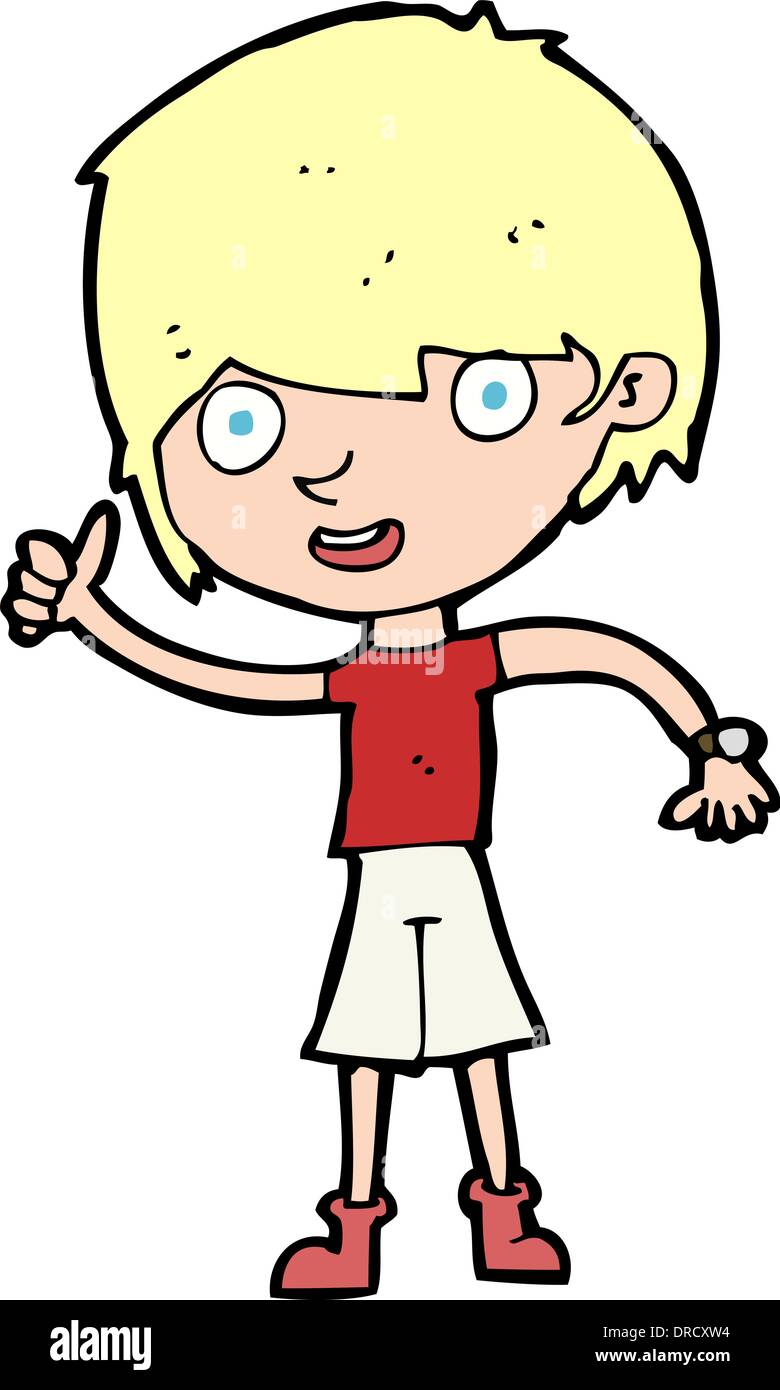 Cartoon boy positive attitude Stock Vector Images - Alamy