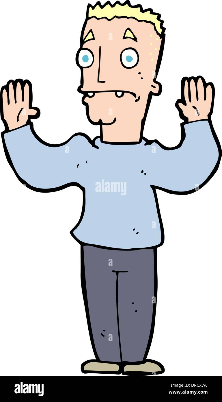 cartoon man surrendering Stock Vector Image & Art - Alamy
