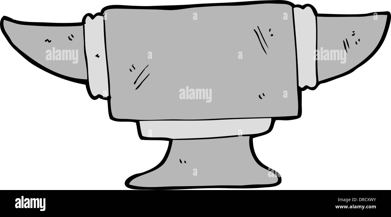 cartoon blacksmith anvil Stock Vector Art & Illustration, Vector Image ...