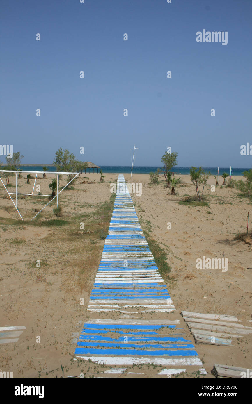 Sandy pathway in Crete Stock Photo - Alamy