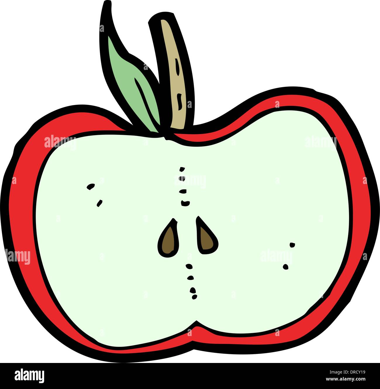cartoon apple half Stock Vector Image & Art - Alamy