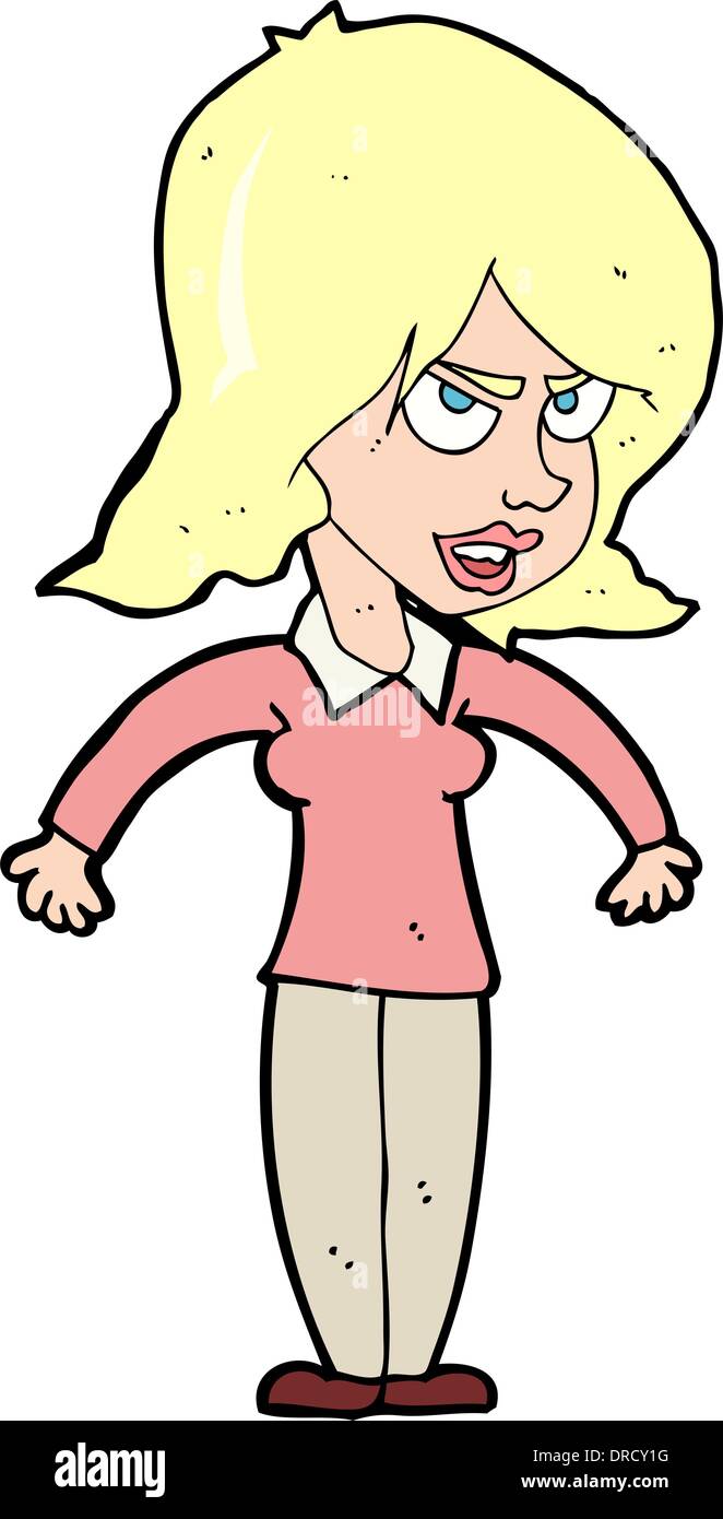 cartoon mean woman Stock Vector Image & Art - Alamy