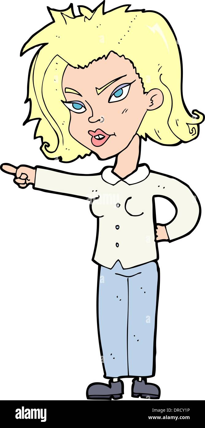 cartoon woman pointing Stock Vector Image & Art - Alamy