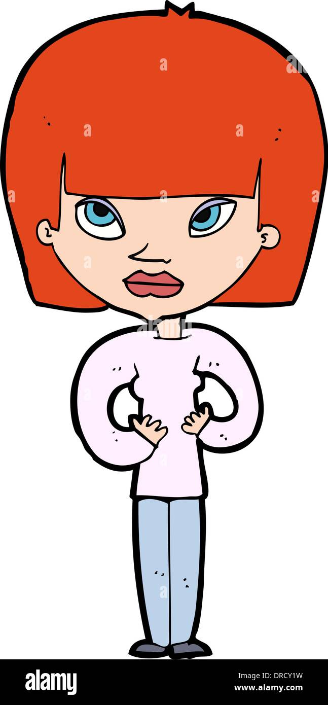 cartoon woman gesturing at herself Stock Vector Image & Art - Alamy