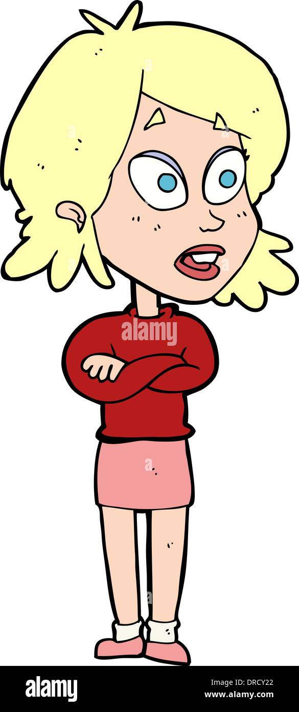 cartoon surprised woman Stock Vector Image & Art - Alamy