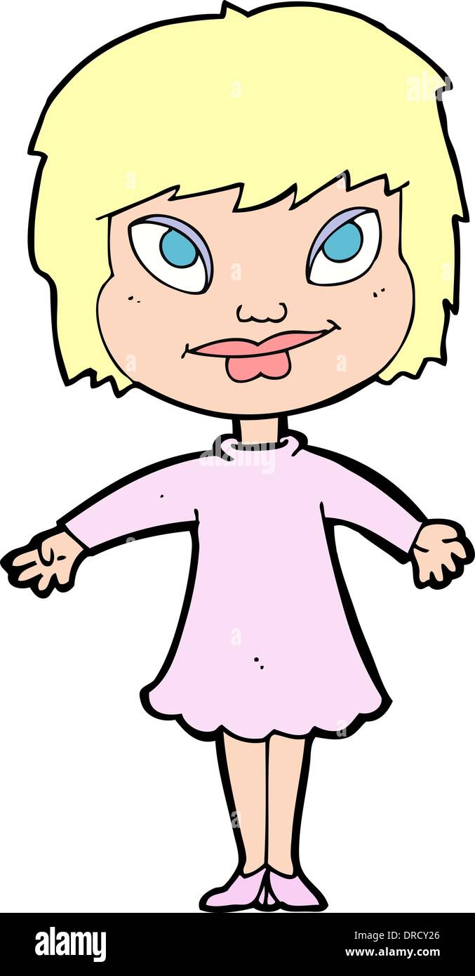 cartoon girl shrugging shoulders Stock Vector Image & Art - Alamy