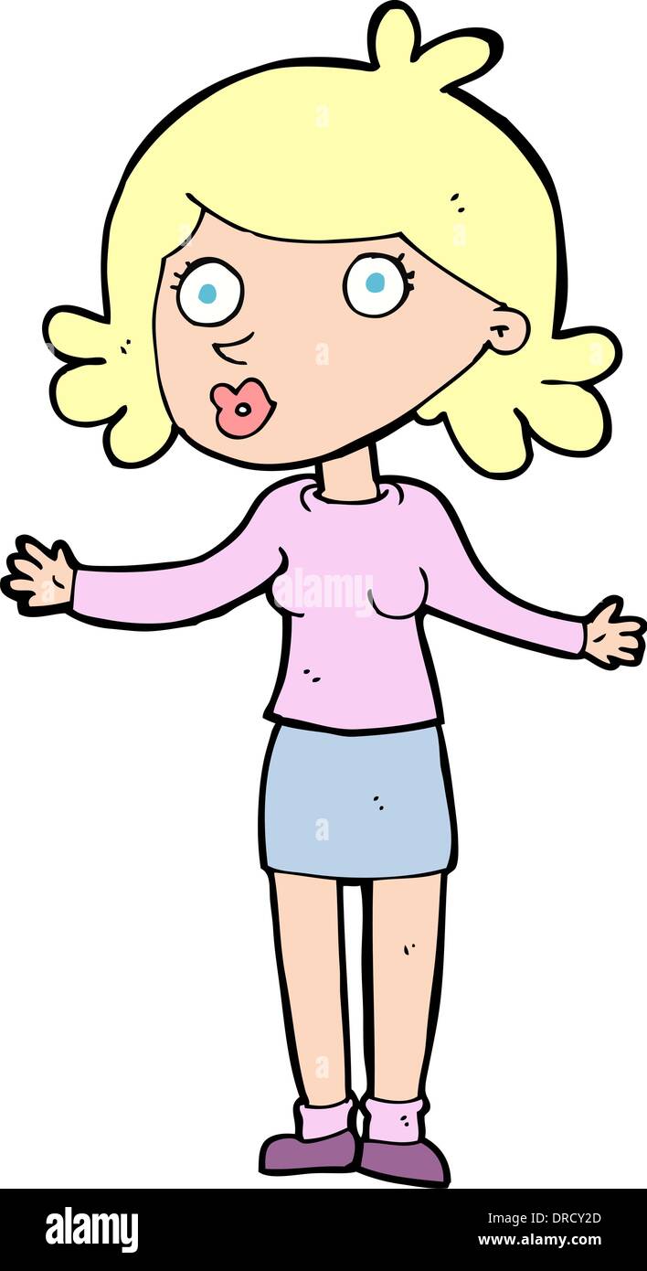 cartoon confused woman Stock Vector Image & Art - Alamy