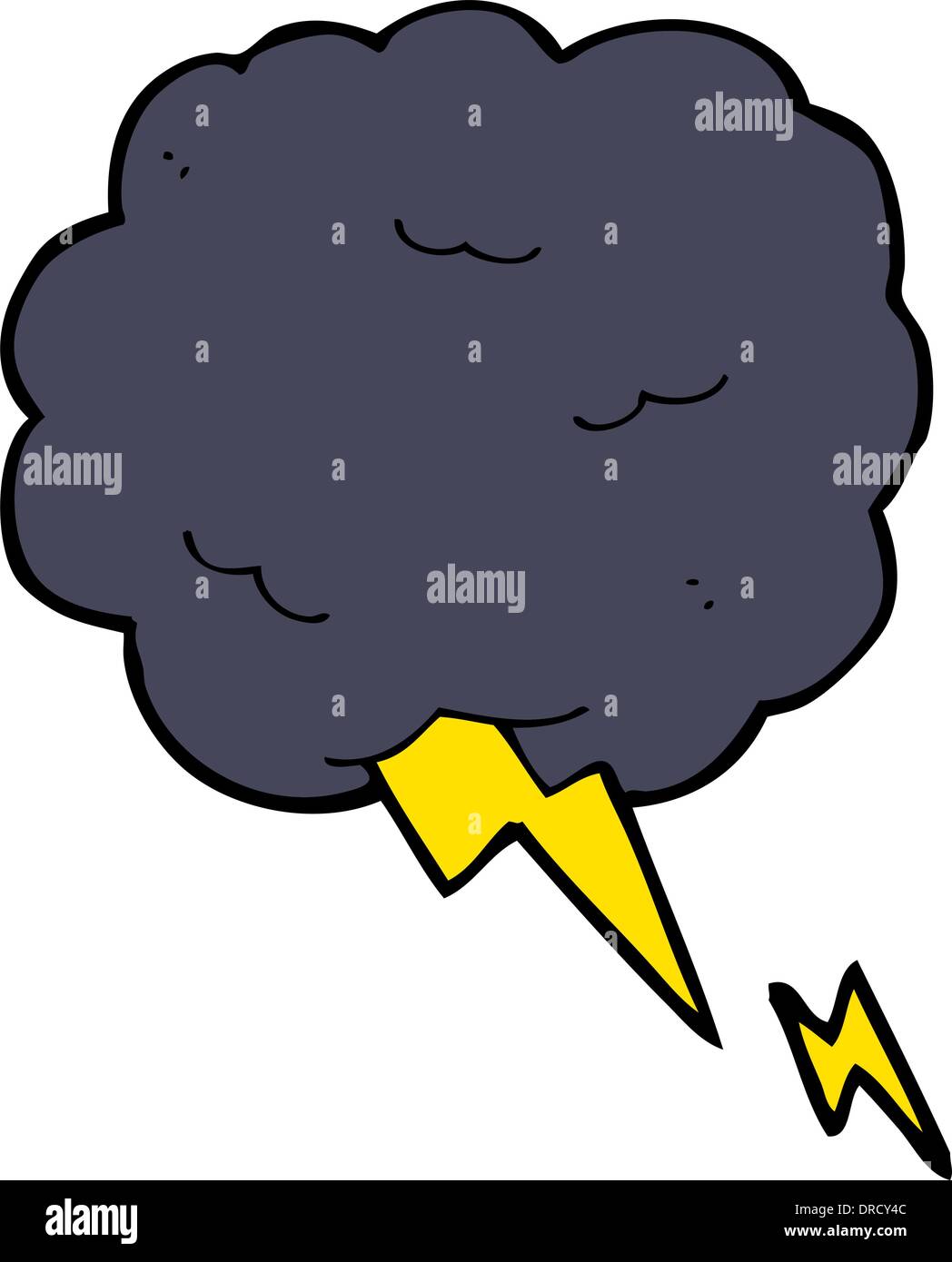 cartoon thundercloud symbol Stock Vector Image & Art - Alamy