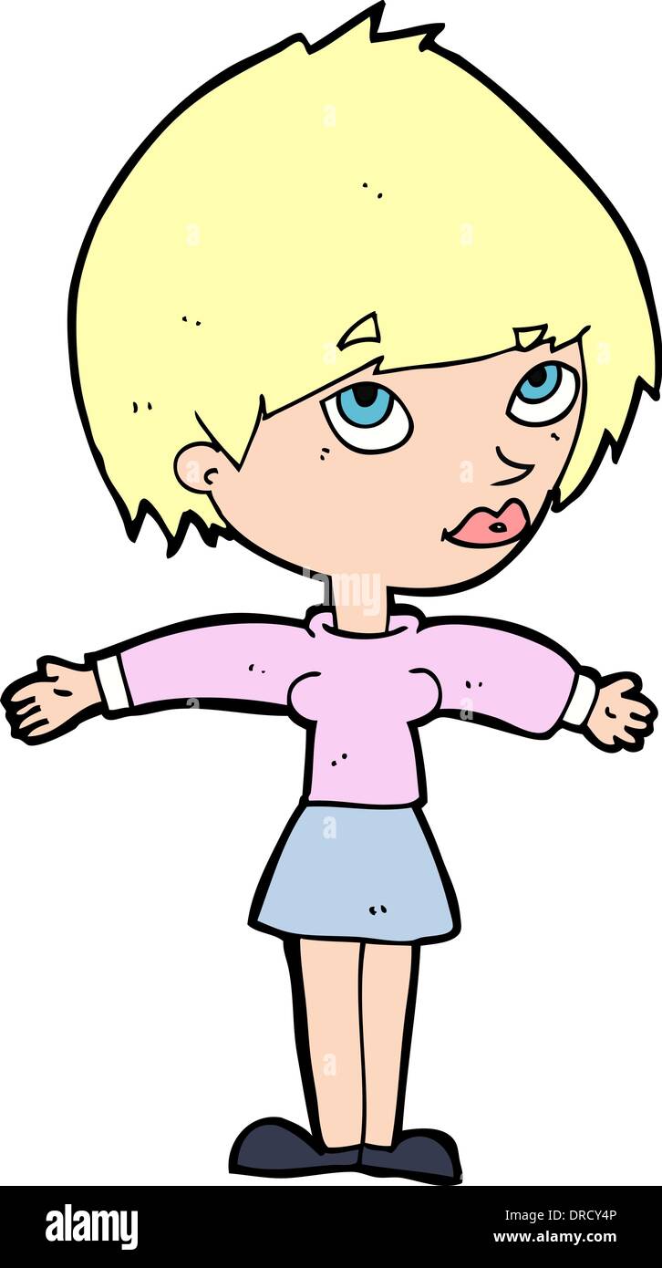 cartoon woman with open arms Stock Vector Image & Art - Alamy