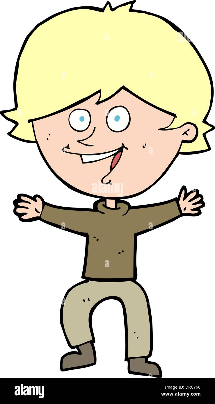 cartoon happy boy laughing Stock Vector Image & Art - Alamy