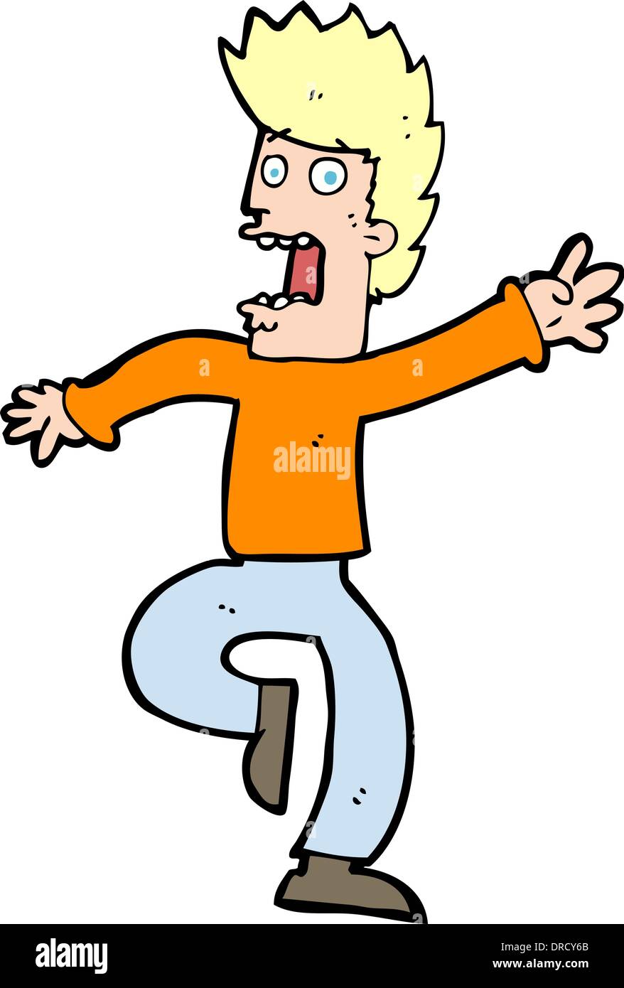 cartoon frightened man Stock Vector Image & Art - Alamy
