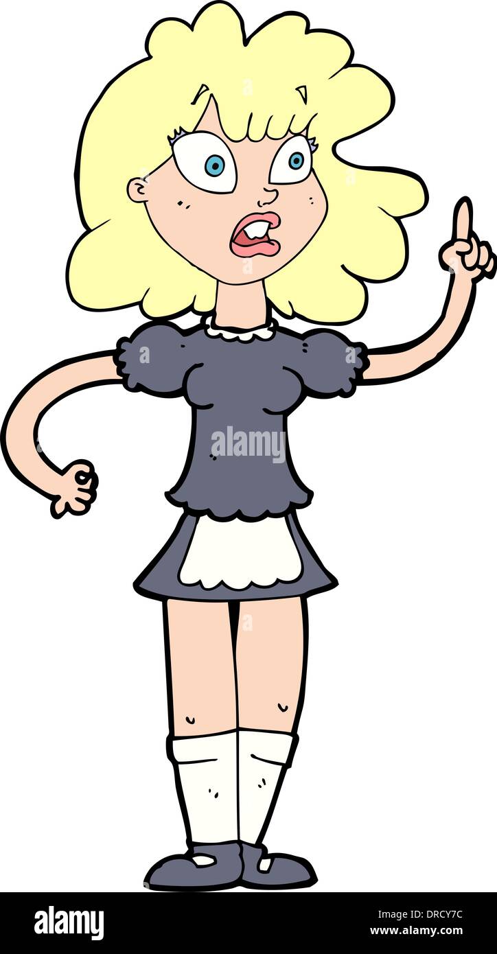 cartoon worried maid Stock Vector Image & Art - Alamy