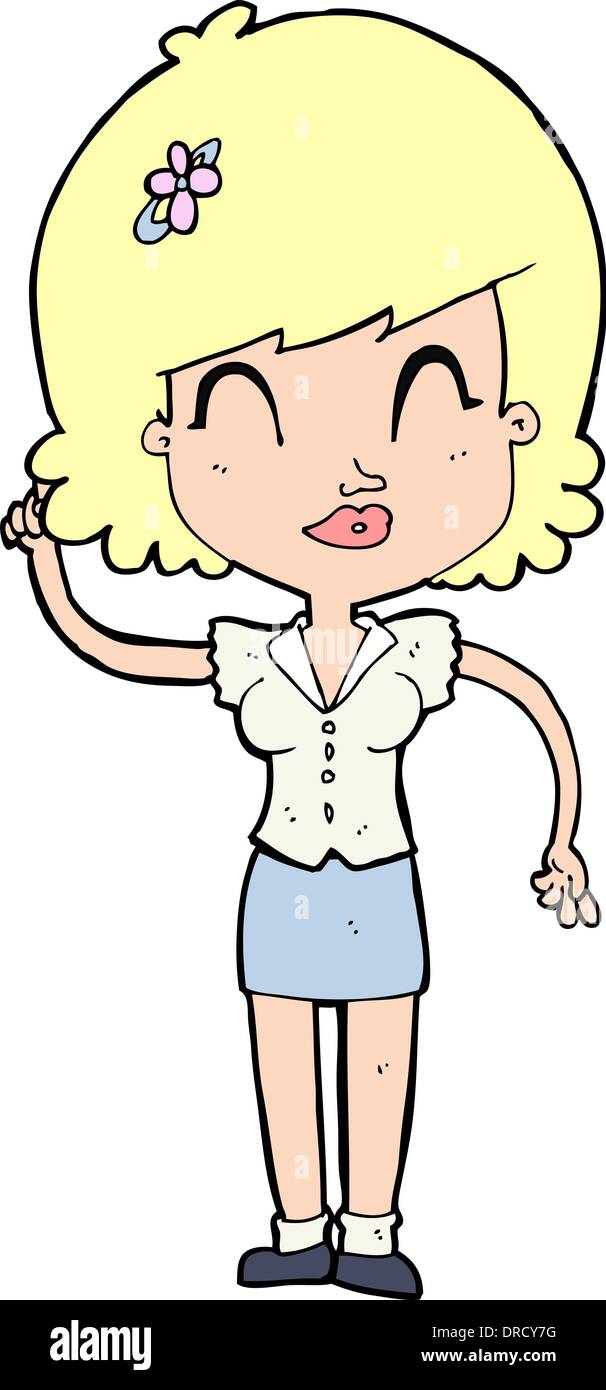 cartoon pretty woman with idea Stock Vector Image & Art - Alamy